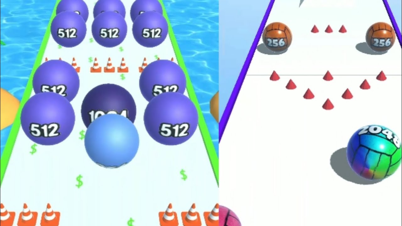 2048 Runner Balls Vs Ball Merge 2048 Gameplay Walkhthrough - YouTube