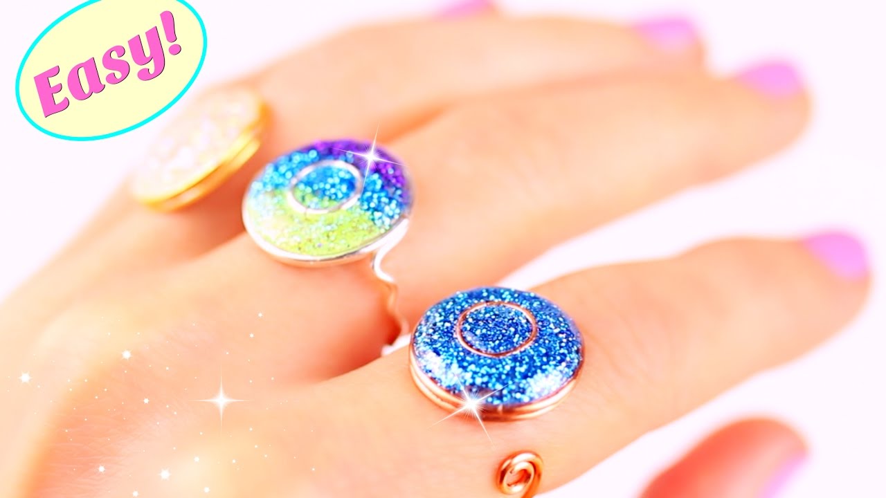 3 DIY rings | Easy and Adjustable! | DIY easy rings - YouTube