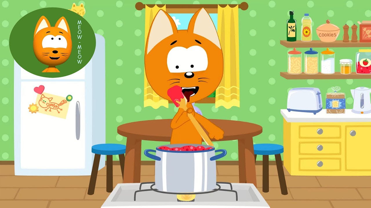 Yummy Food - Meow Meow Kitty - Nursery Rhymes - YouTube