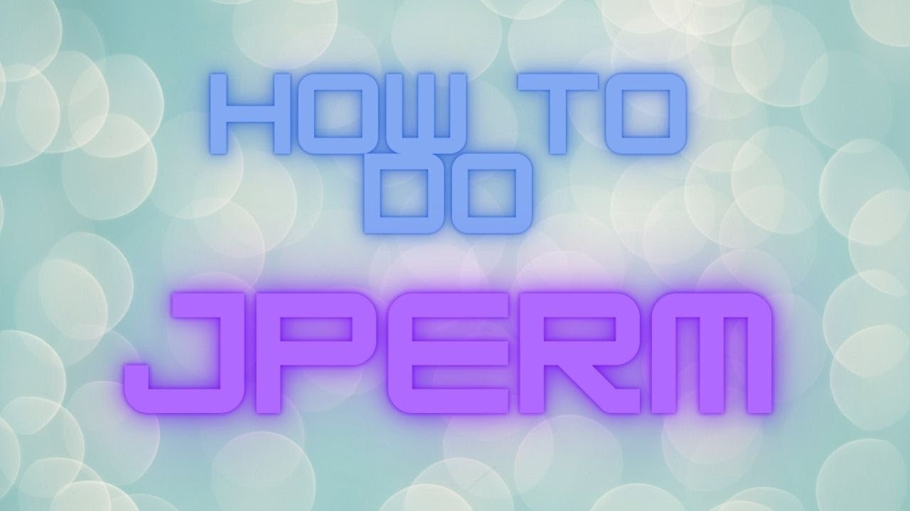 How to do J perm (easy tutorial!) - YouTube