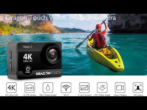 dragon touch 4k action camera 16mp vision 3 underwater waterproof ...