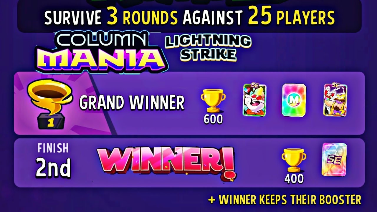 column mania lightning strike rumble match | match masters | column ...