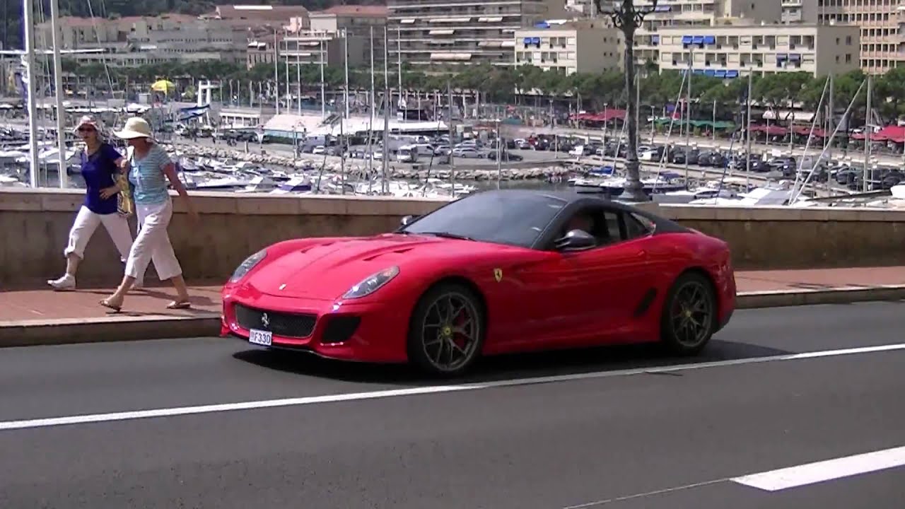 AWESOME COMBO \\ Ferrari 599 GTO & Porsche GT3 Drive By in Monaco/Monte ...