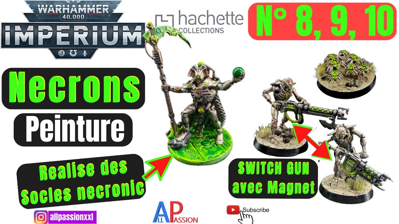 Peinture Tetrarque, scarabee necron / magnet figurine / socle NECRONIC ...