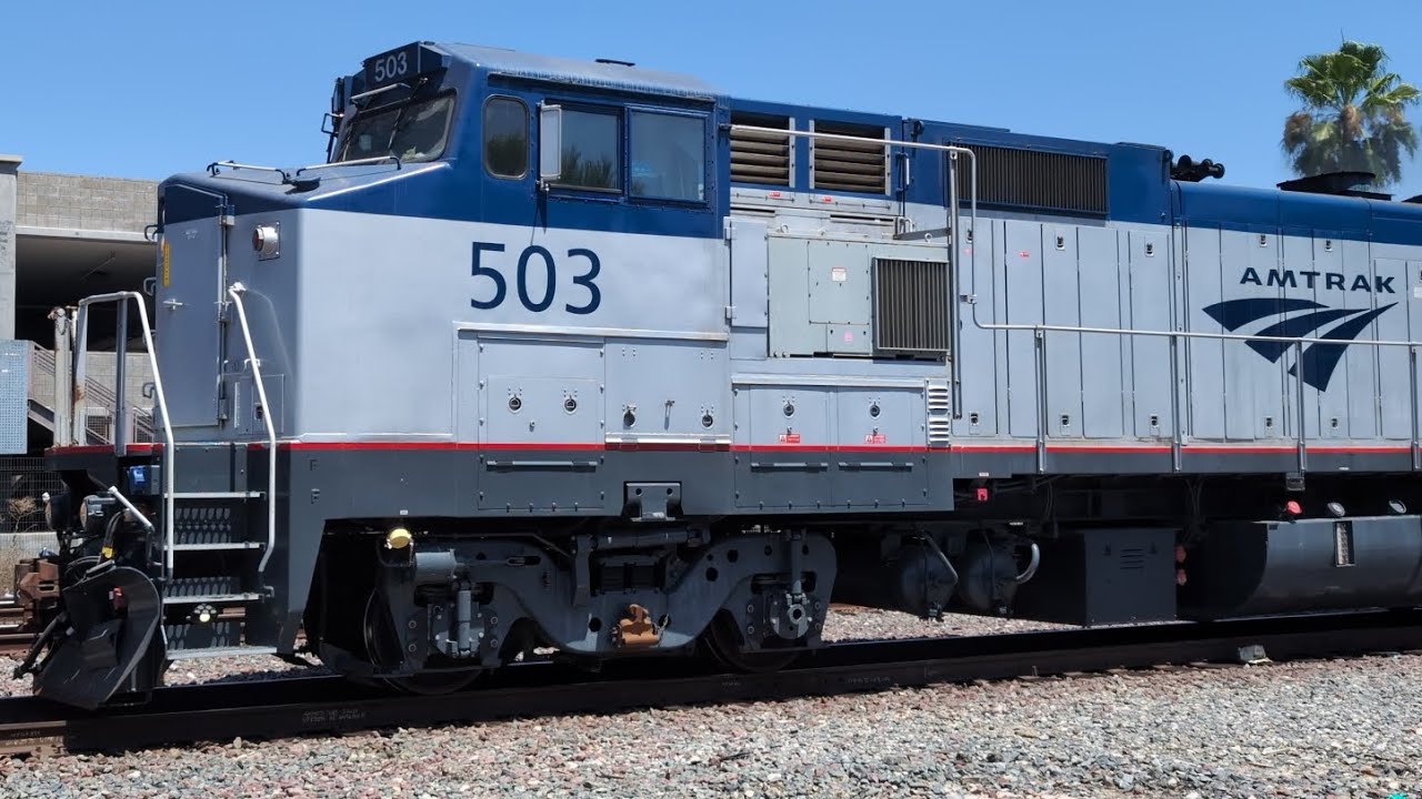 Amtrak Dash-8 503 Departs Fullerton (4K60FPS) - YouTube