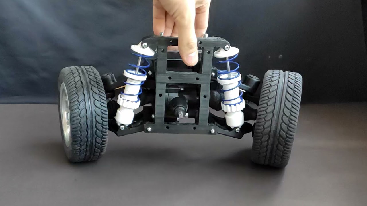 Front suspension of a car on a 3D printer - YouTube