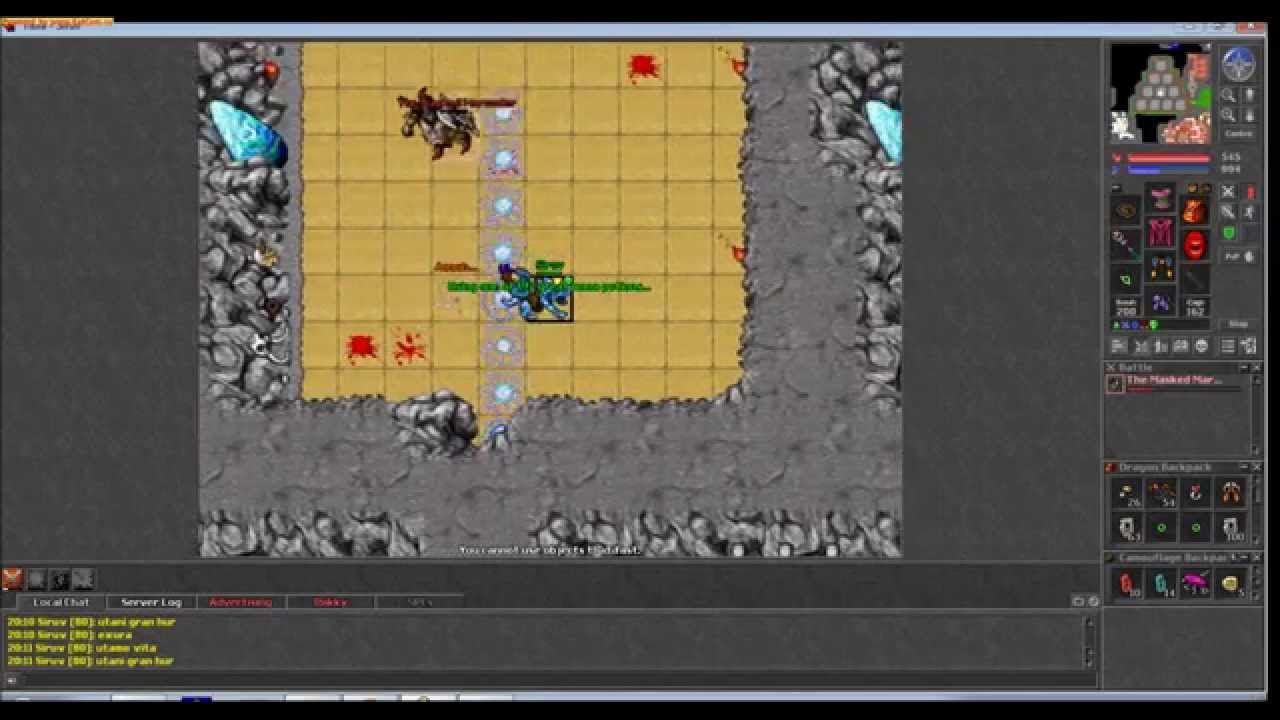 Tibia arena warlord lv 80 master sorcerer - YouTube