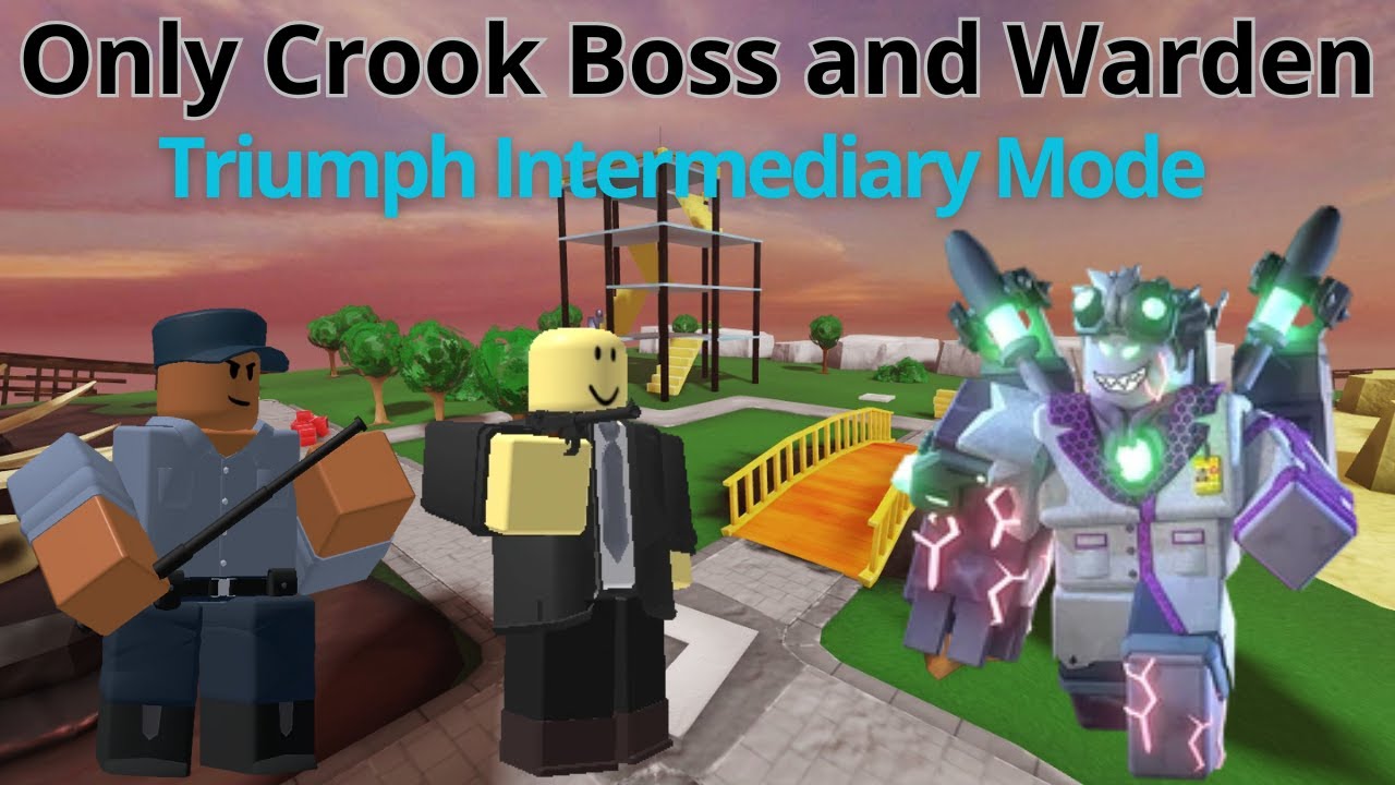 Only Crook Boss and Warden VS Intermediary Mode - Roblox:Tower Defense ...