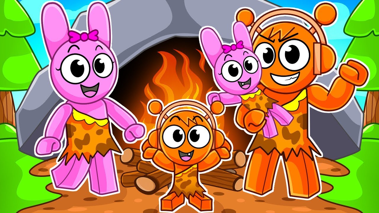 Having A CAVEMAN FAMILY In Roblox! - YouTube