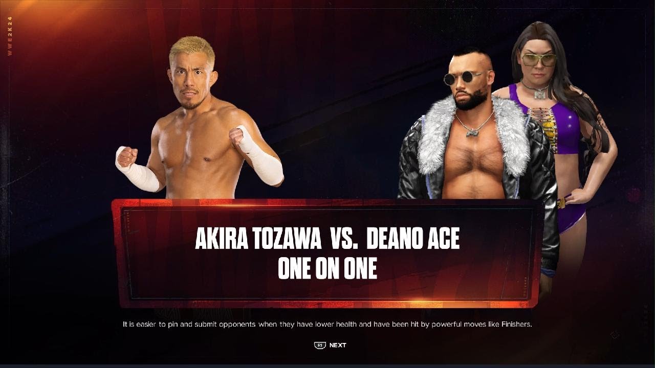 WWE 2K24: Akira Tozawa Vs Deano Ace @UnsocialAceDX with Melissa Santos #wwe2k24 - YouTube