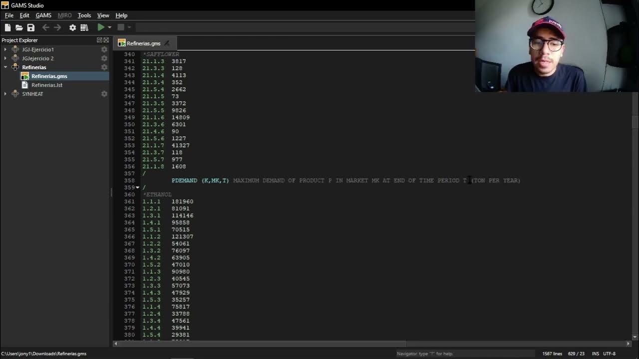 PROBLEMA MATLAB-GAMS, Optimización - YouTube