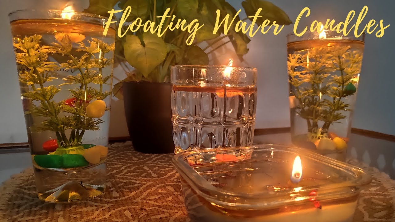 Floating Water Candles || No Wax Candle DIY || Aromatic Water Candles ...