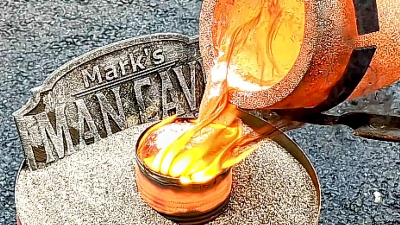 EASY! Lost Foam Casting Process - Casting Foam - Turning foam into METAL - YouTube