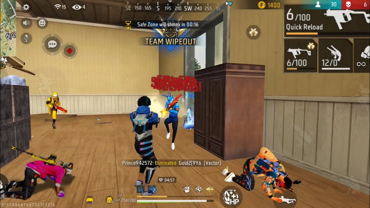 Duble Vector Cluch 💥 20 kills 💪 | 75% headshot rate⚡ | FF solo vs squad ...