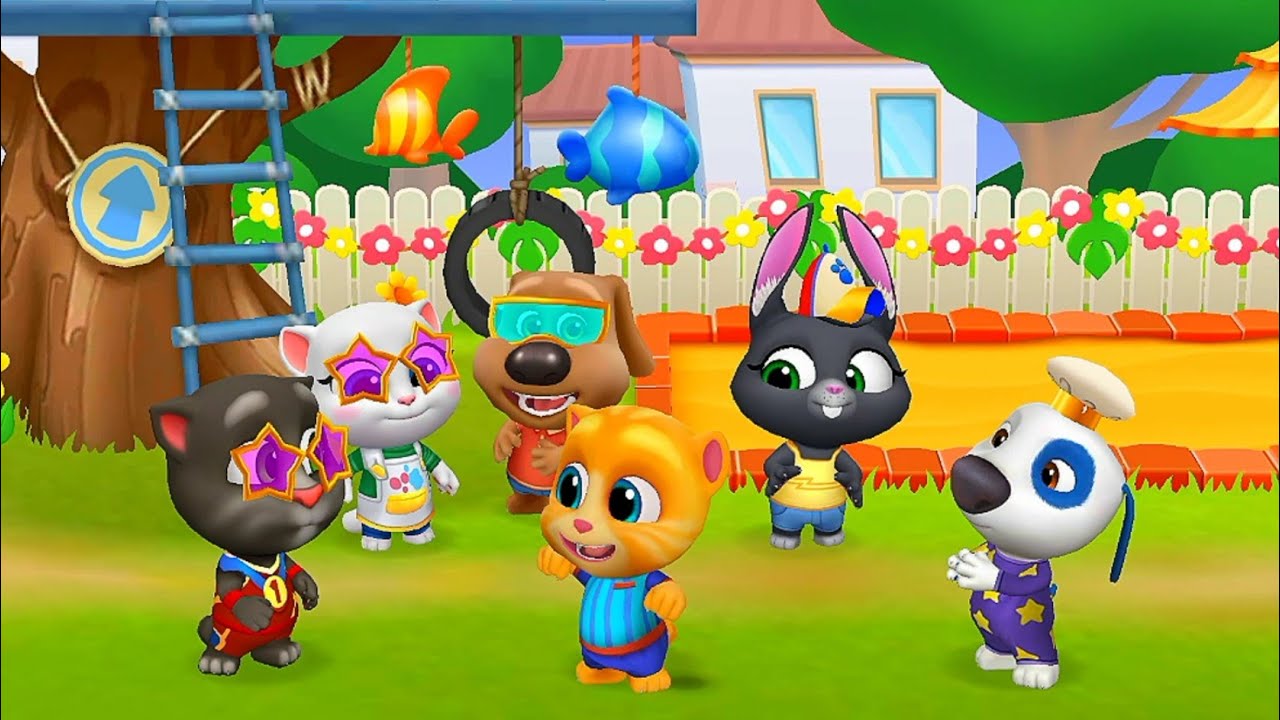 Day 12 Talking Tom And Friends All Day Fun | Funny Reactions Talking ...