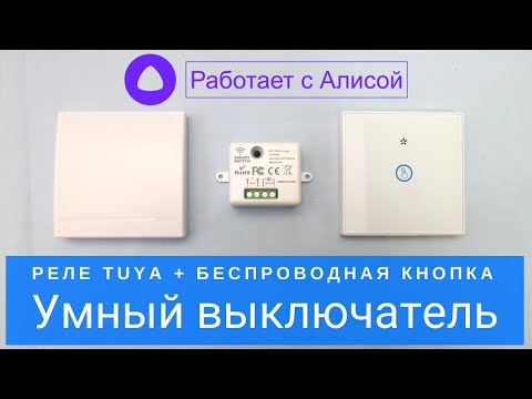Умный выключатель WiFi, реле Tuya с беспроводным выключателем 433 МГц, работает с Яндекс Алиса