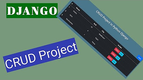 Django CRUD operation projects - YouTube