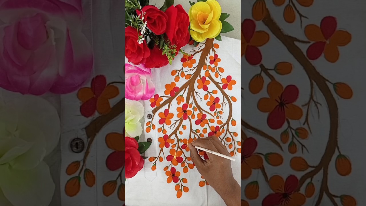 Hand Painted Panjabi New design| Hand Print Panjabi| Hand Print Art ...