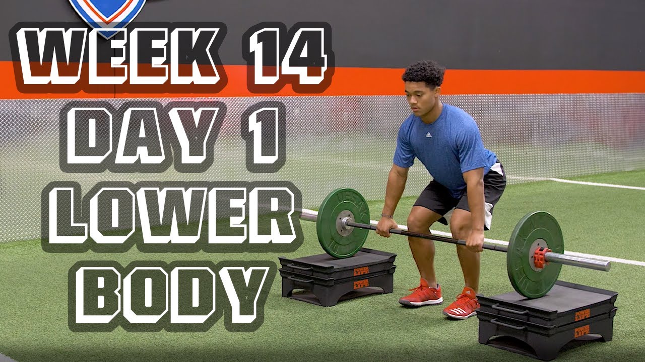 Offseason Football Workout Program: Lower Body | Week 14 Day 1 - YouTube