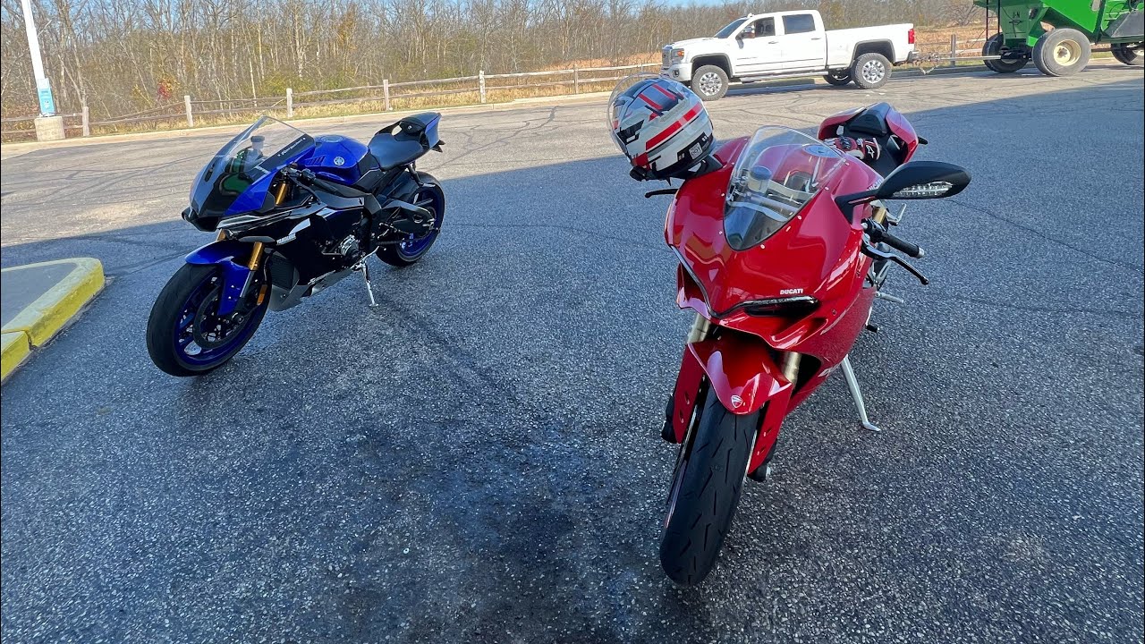 Yamaha R1 Ducati Panigale 1299 Cruising - YouTube
