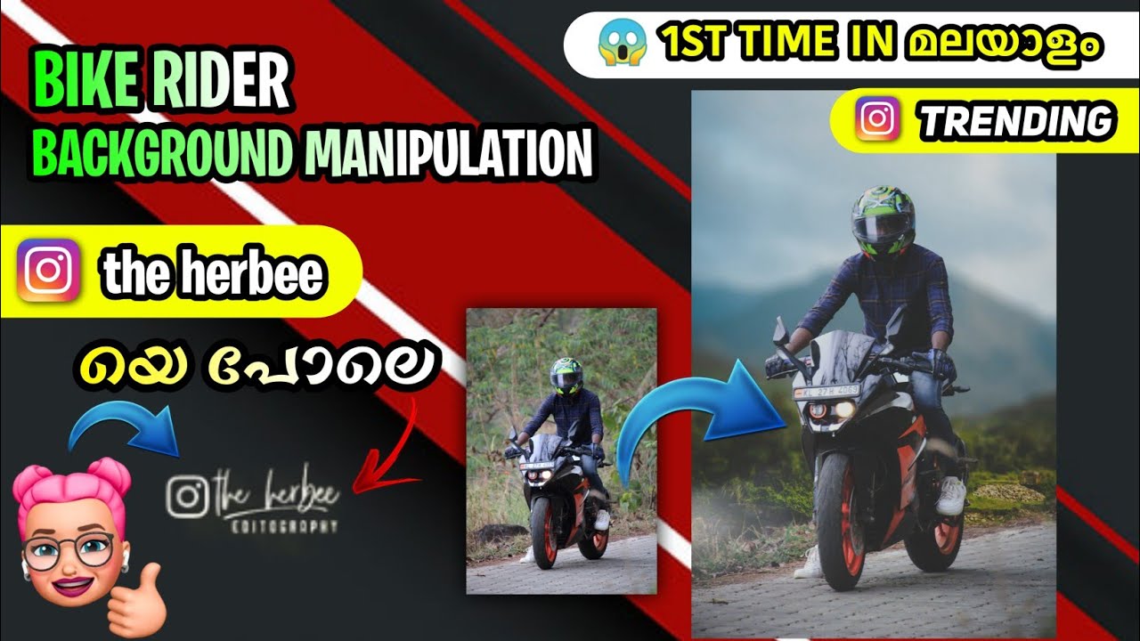 bike riders background manipulation editing like the herbee in ...