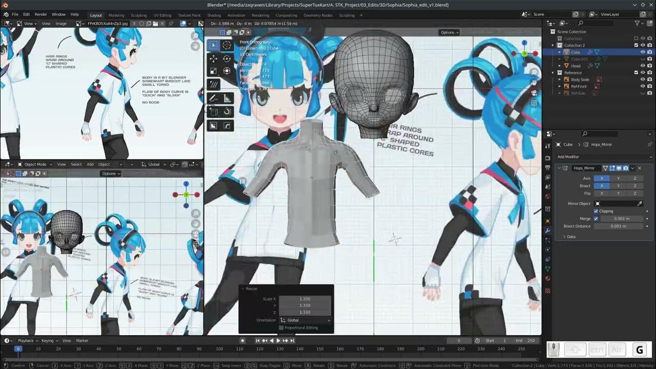 Making Godette timelapse part 1 : Modelling - YouTube