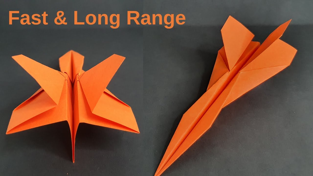 Paper airplane - How to make fast flying paper airplane - YouTube