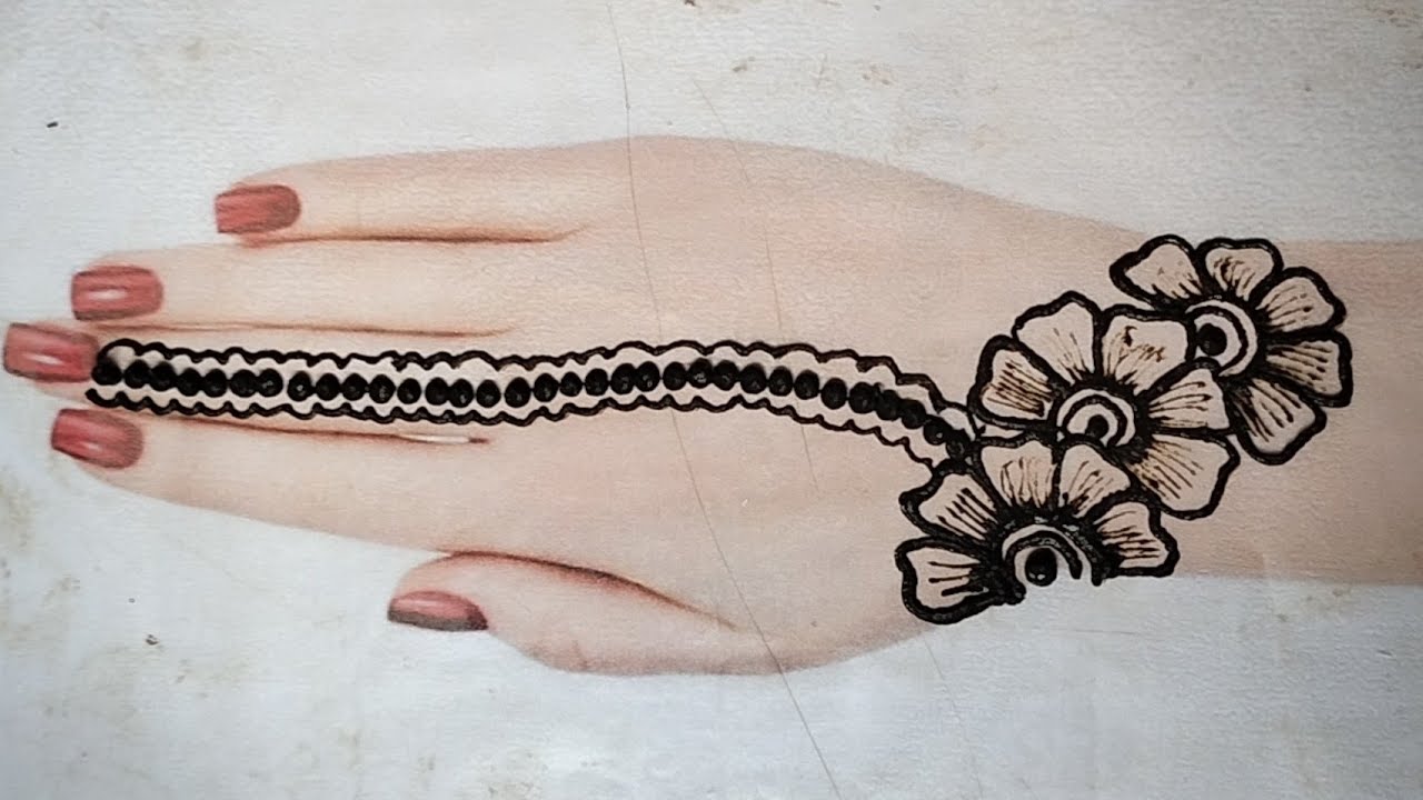 Latest dot mehndi design||simple and stylish front hand mehndi design ...