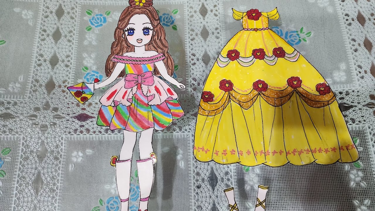 Búp bê giấy, vẽ búp bê giấy công chúa Bella#drawing #bupbe #bupbegiay ...