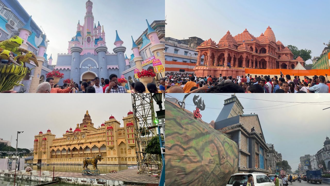 #Vlog7 Day 2 of Durga Puja || North Kolkata famous pandals || pandal ...
