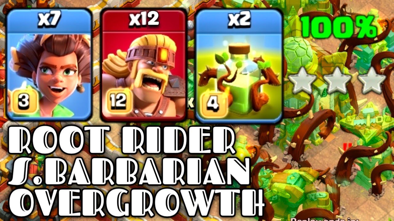 WOW!!! Root Rider + Super BBR + Overgrowth Best Th16 Attack Strategy ...