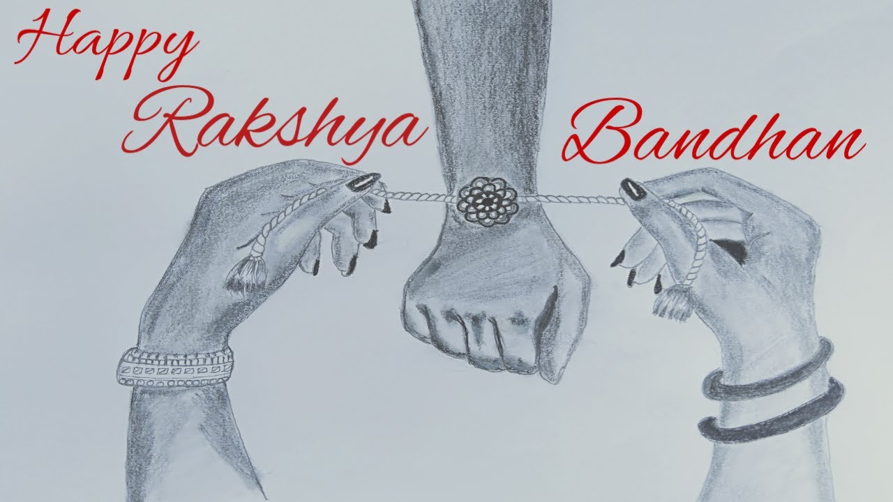Raksha Bandhan Pencil Drawing Step By Step ll Rakhi Drawing ll How To ...
