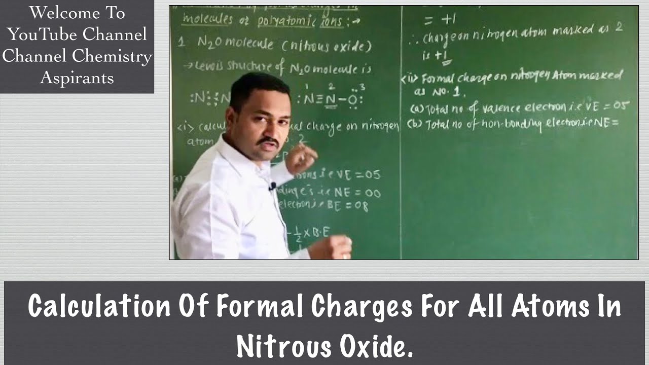 Calculation Of Formal Charge Of all Atoms in Nitrous Oxide Molecule ...