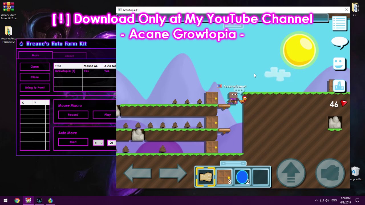 Growtopia Auto Farm - Arcane's Auto Farm Kit - YouTube
