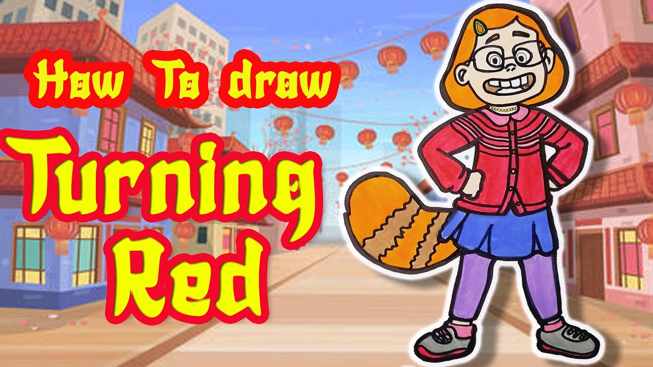 HOW TO DRAW MEILIN ( TURNING RED ) .for kids #drawing , #painting # ...