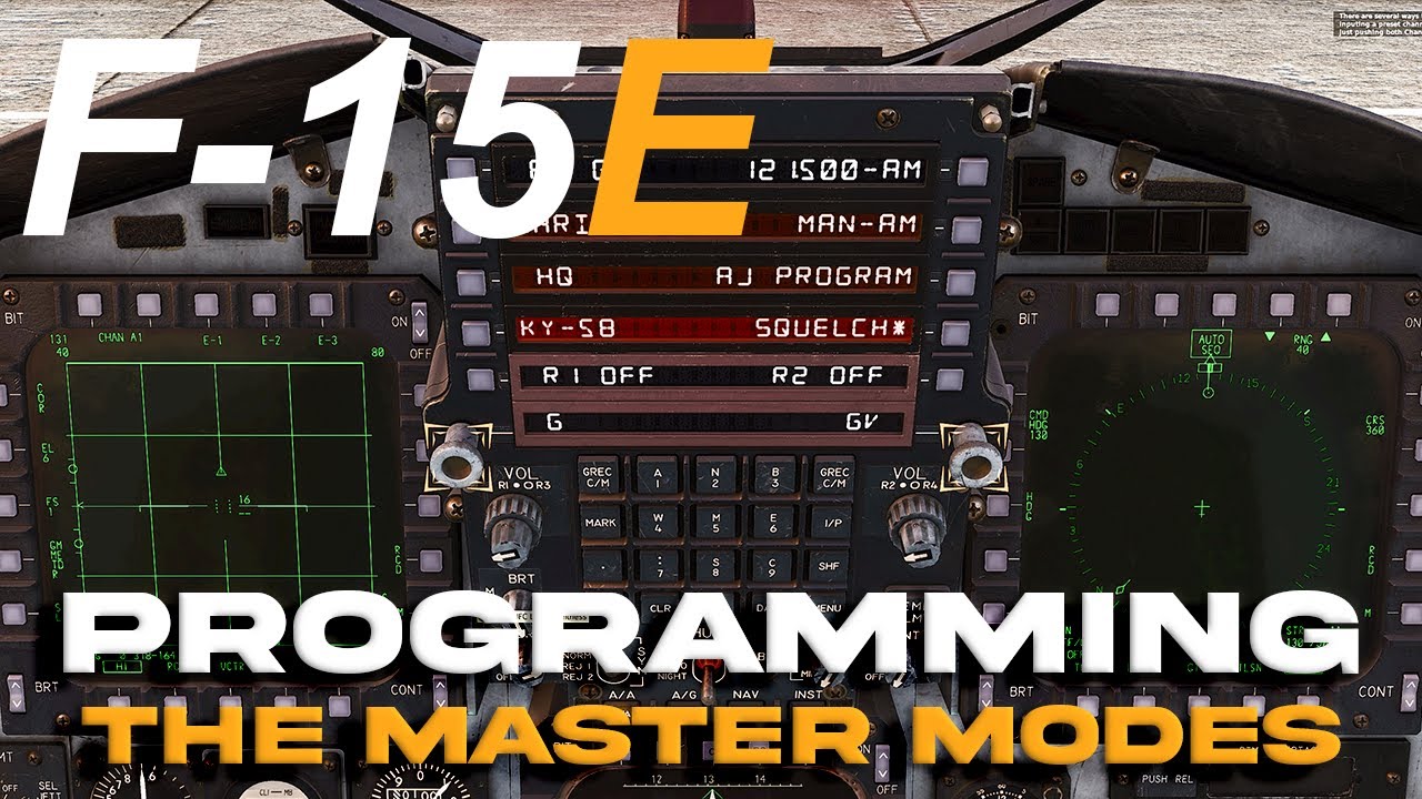DCS - F15E Strike Eagle - Training - Programming Master Modes - DIGITAL COMBAT SIMULATOR - YouTube