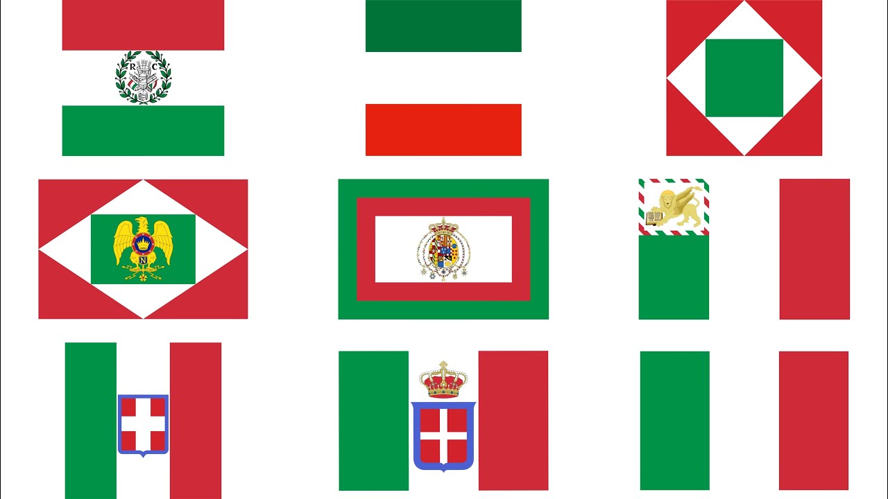 Historical FLAGS of ITALY - YouTube