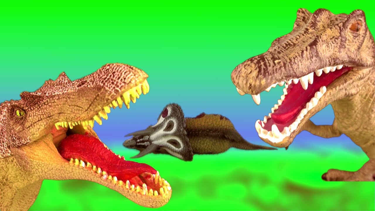 Dinosaur Fight 2 SPINOSAURUS Battle over Prey T rex Jurassic - YouTube