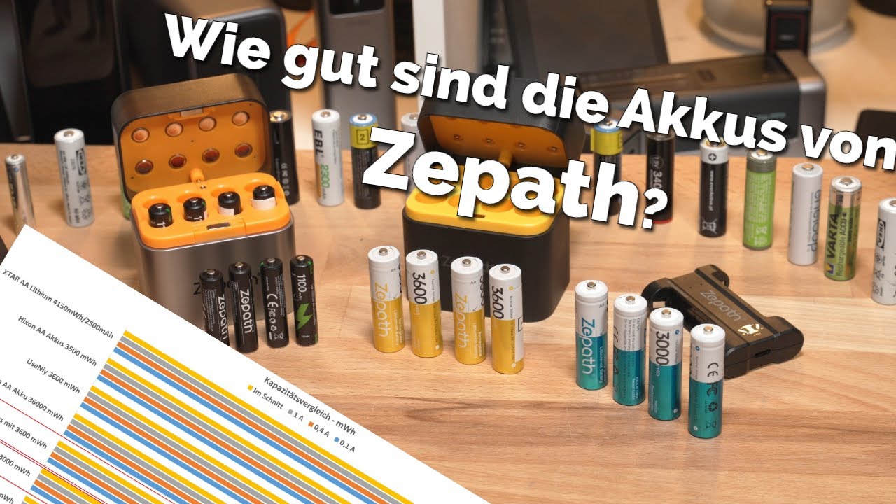 Wie gut sind die Akkus von Zepath? AA und AAA Akkus im Test - YouTube