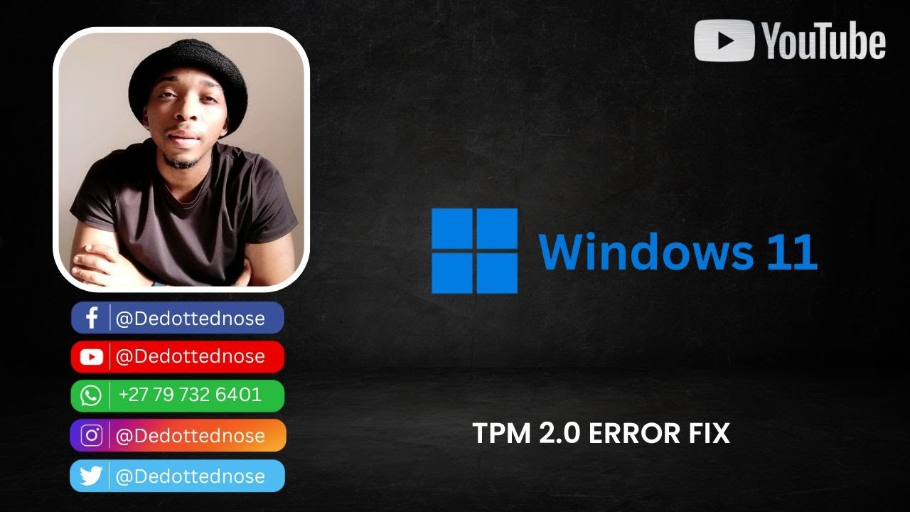 Installing Windows 11, TPM Error Fix - YouTube