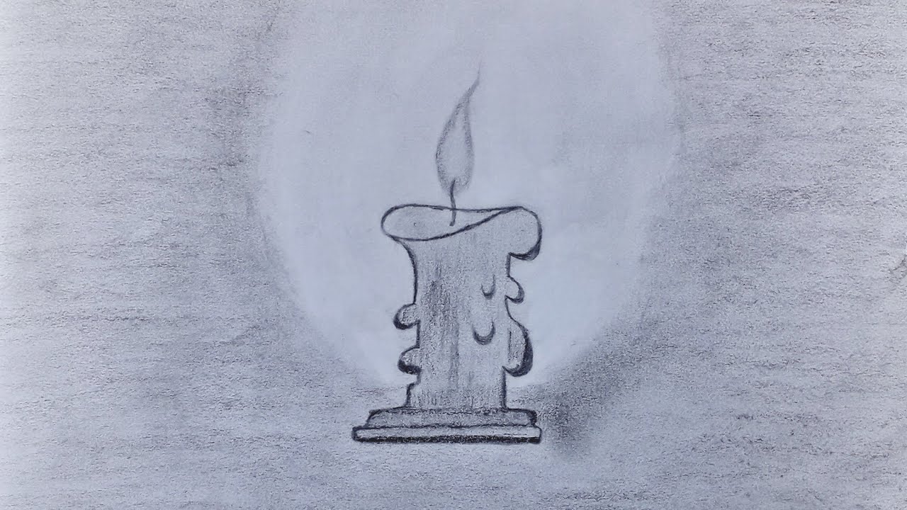 Candle Art || Candle Drawing @DhrubaRaj386 || Gateway To Simple Art ...