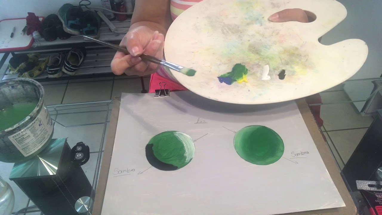 Luces y sombras en pintura acrílico - YouTube