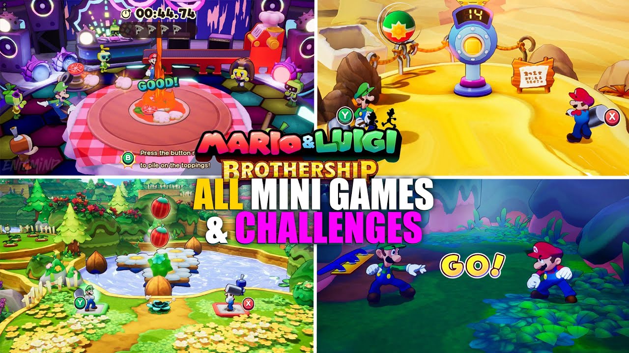 All Mario vs Luigi Mini Games and Challenges in Mario & Luigi ...