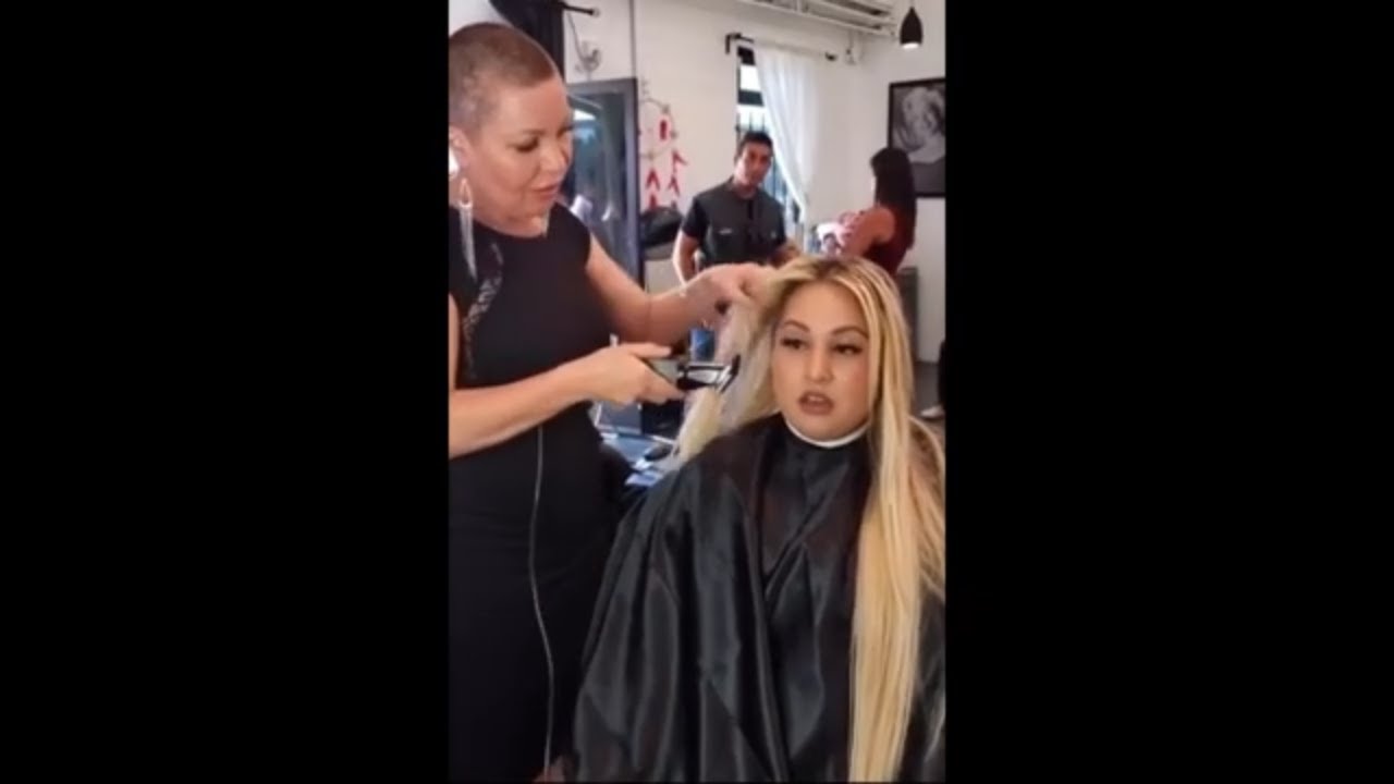Buzzed Barberette Shaves Girls Head Youtube