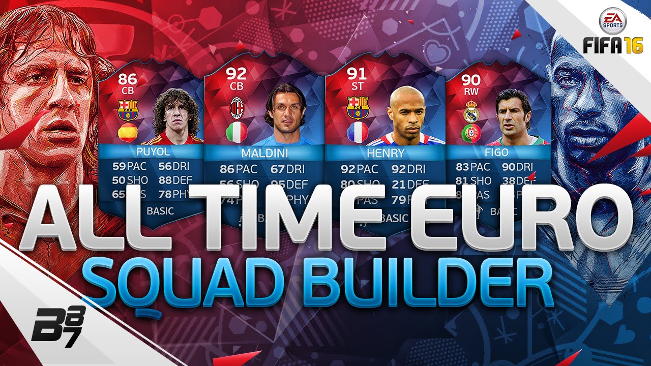 ALL TIME BEST EUROS XI SQUAD BUILDER! w/ HENRY | FIFA 16 Ultimate Team ...