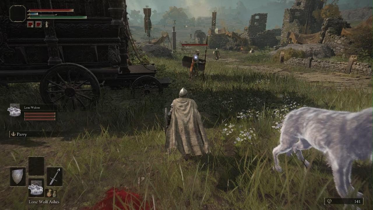 ELDEN RING Lone Wolf Ashes Vs A Knight - YouTube