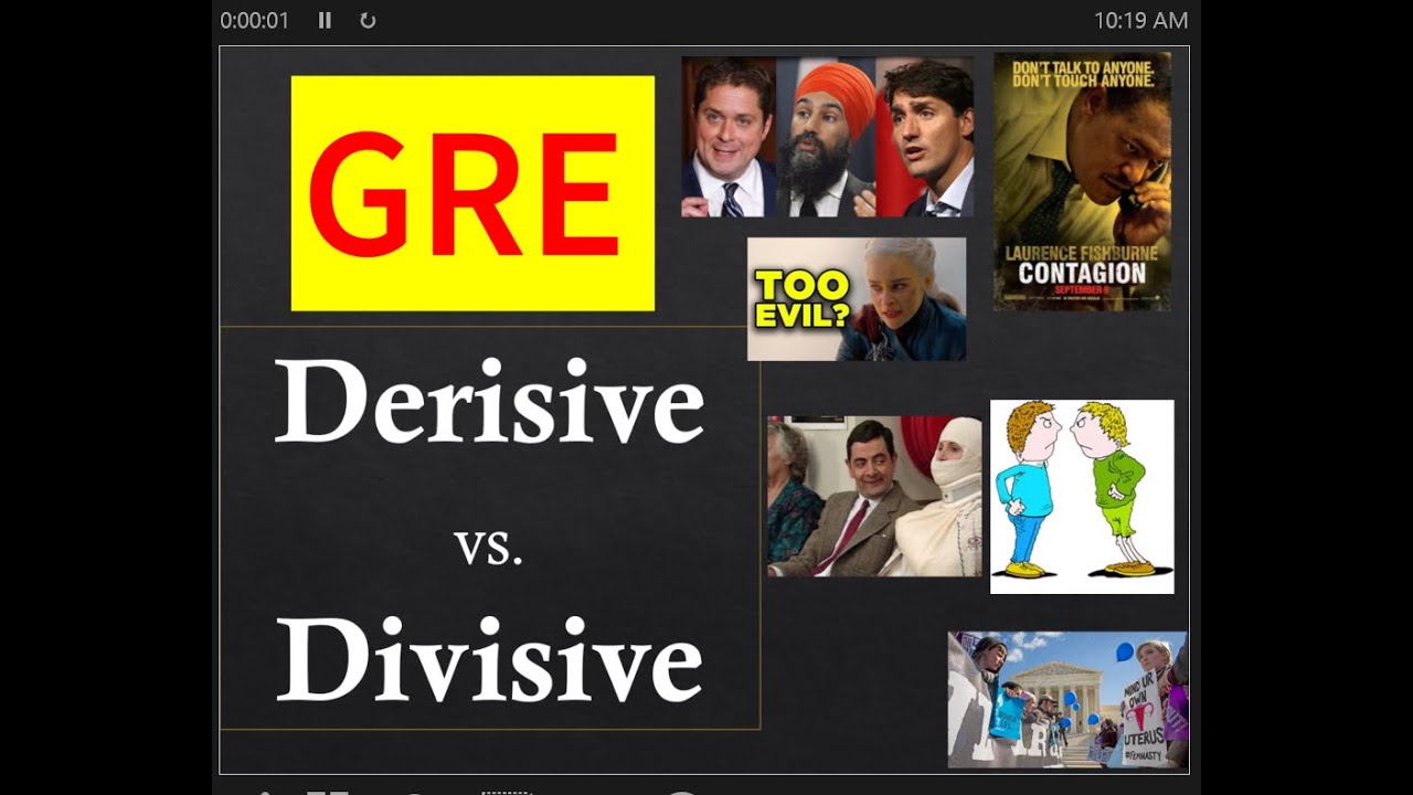 DERISIVE Meaning | DIVISIVE Meaning | confusing GRE words with images ...