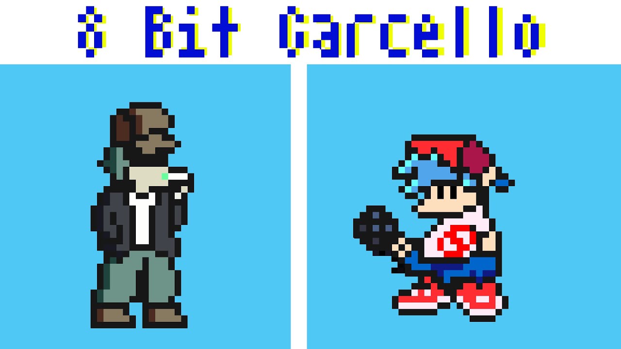 Friday Night Funkin' Vs 8 Bit Garcello - YouTube