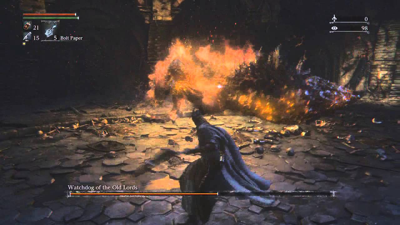 Bloodborne - Watchdog of the Old Lords Boss Fight (Defiled Chalice ...
