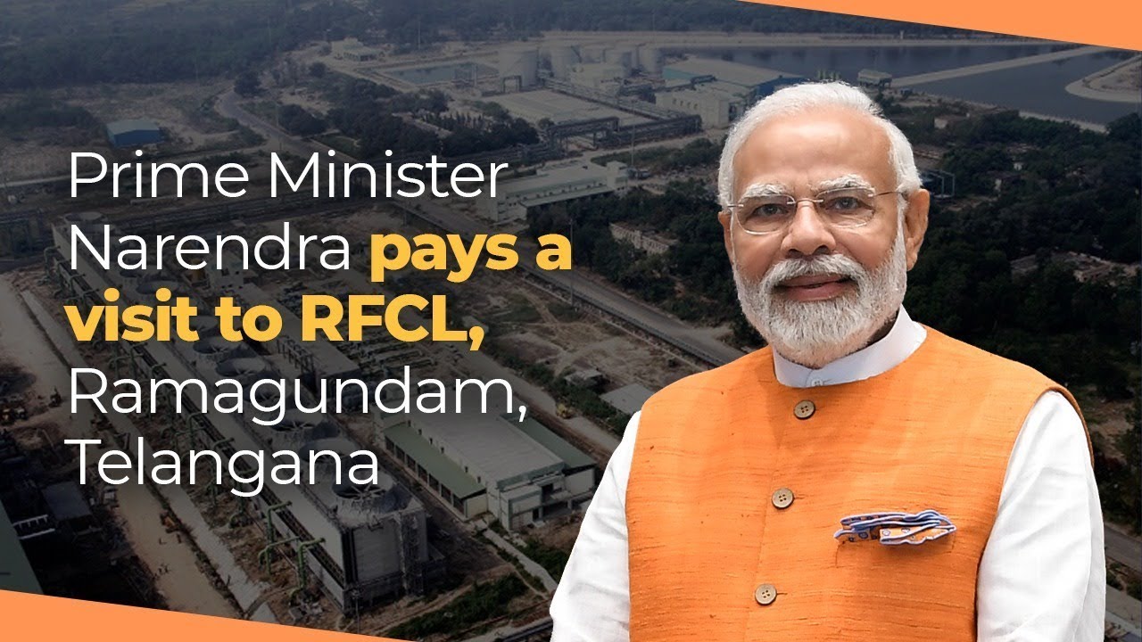 🔴Prime Minister Narendra pays a visit to RFCL, Ramagundam, Telangana ...